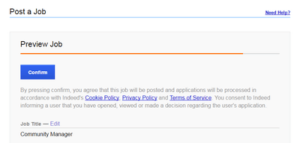 How to post a job on Indeed?